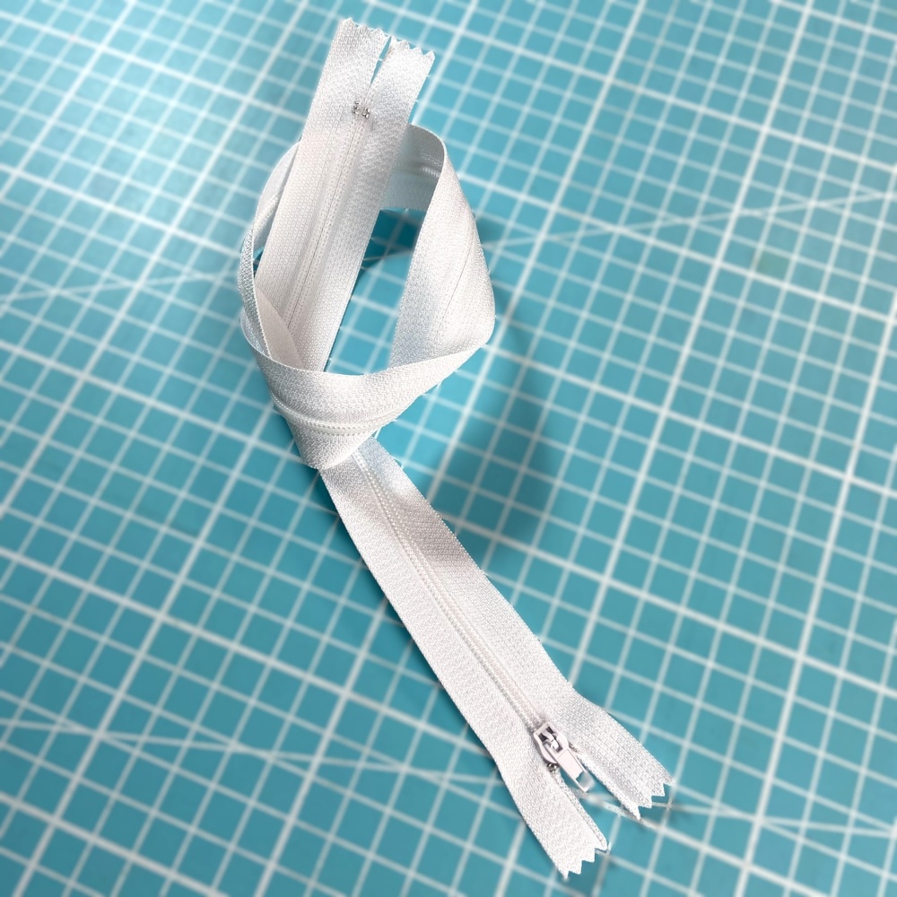 Stoffe, Meterware, Online-Shop - Reißverschluss Weiß 45cm